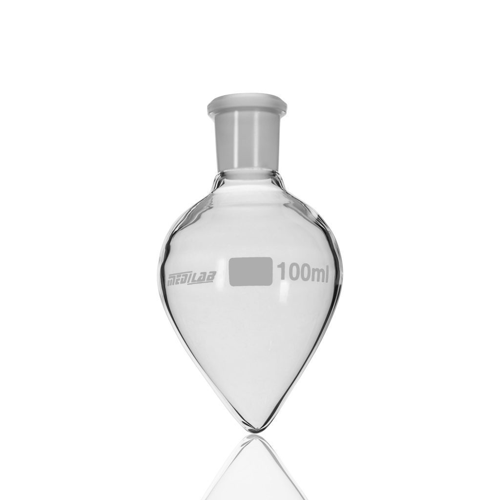 PEAR SHAPE FLASK- BOROR 3.3 GLASS - MEDILAB
