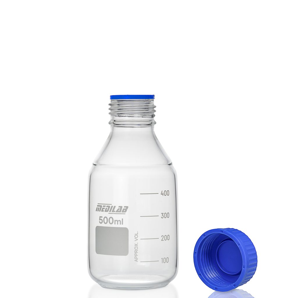Reagent Bottle with Screw Cap & Pouring Ring, MEDILAB