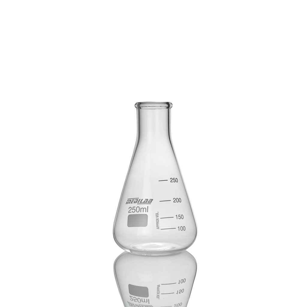 Erlenmeyer Flask, Narrow Neck - Boro 3.3 Glass | MEDILAB