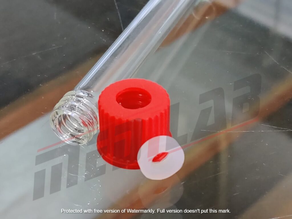 Glass Screw Thread with Plastic Cap and Silicon Washer – MEDILAB